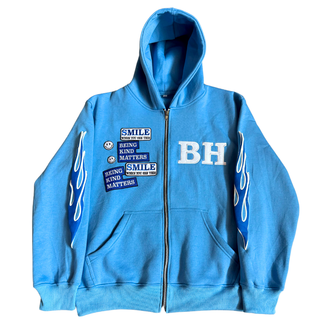 Patchwork Zip-Up [Blue] WAREHOUSE SALE